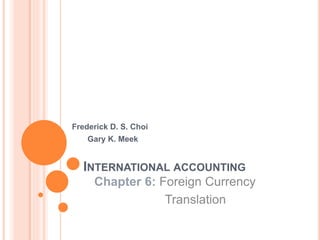 International accounting: foreign currency | PPTX