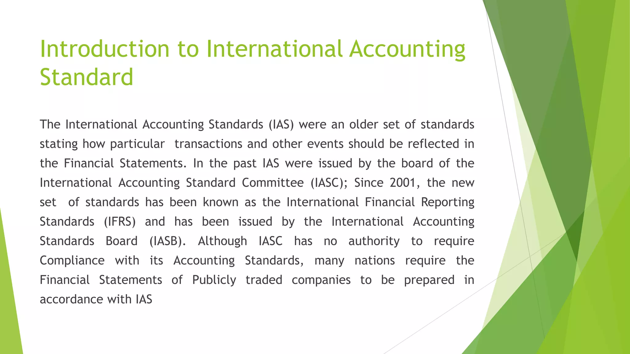 International accounting standard (ias) | PPTX