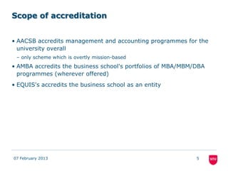 International accreditation beyond AACSB | PPTX