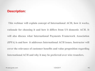 International ach | PPT