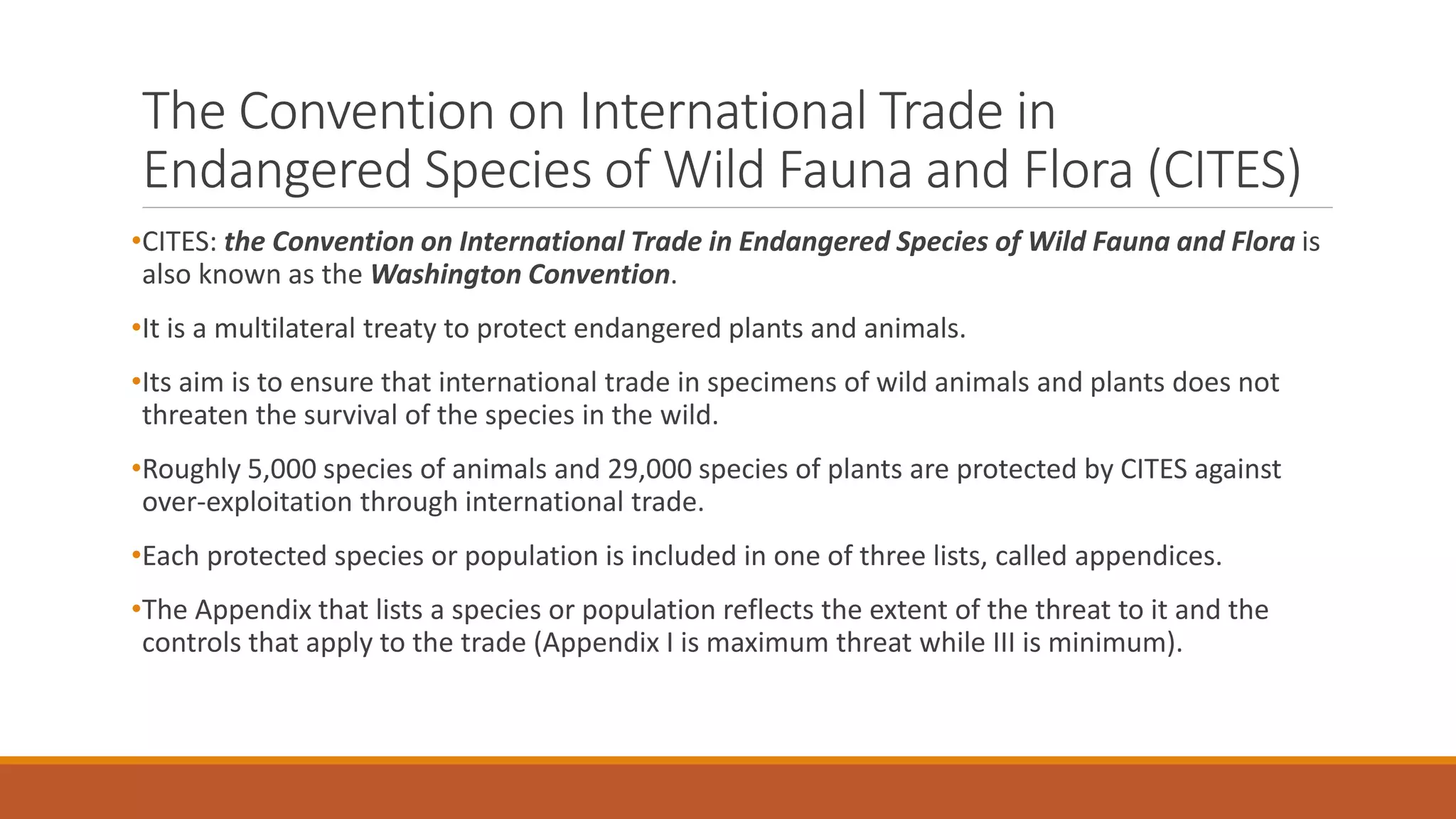 International Agencies Involved in Conservation & Management of ...