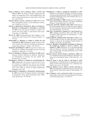 [International agrophysics] ground penetrating radar for underground ...