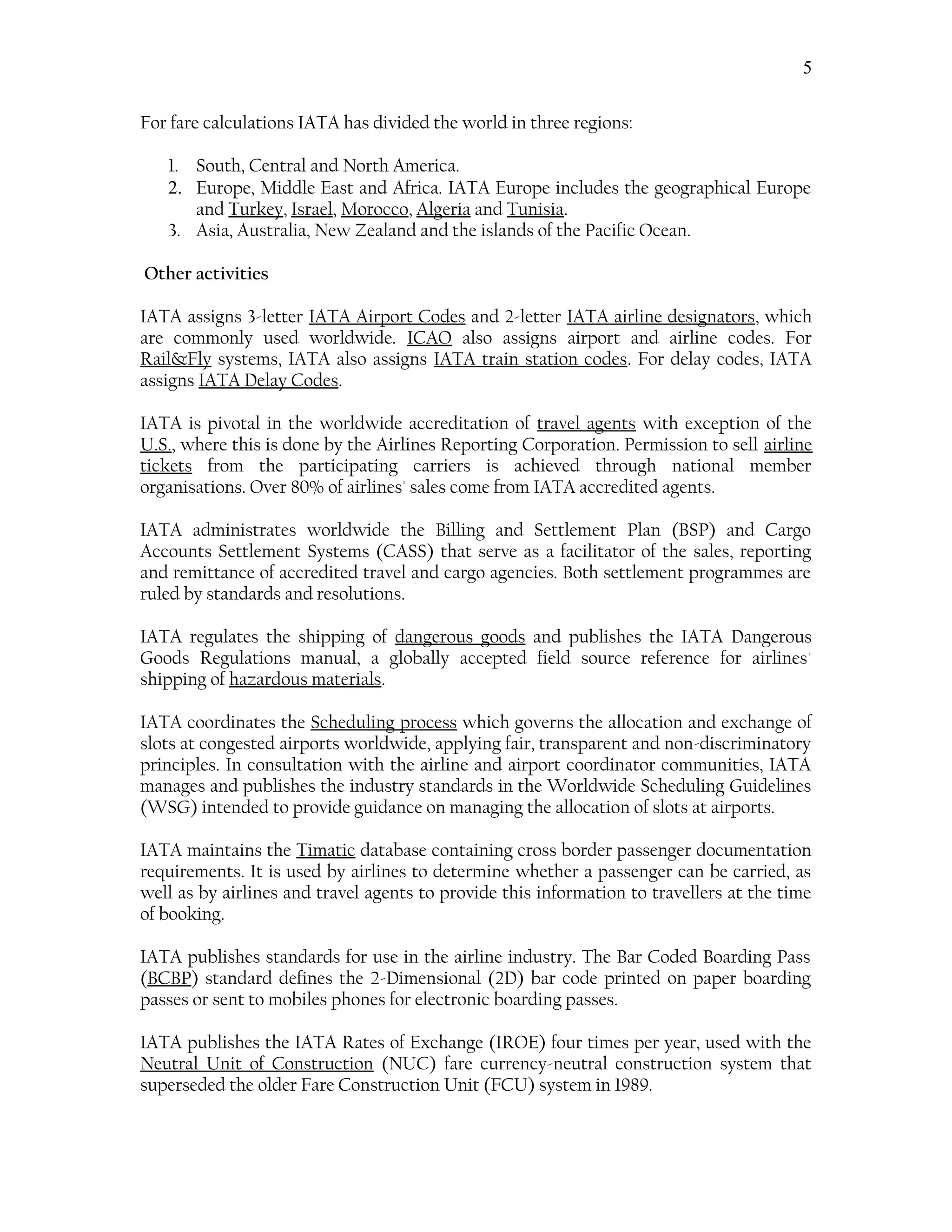 International air transport association | DOC | Air Travel | Travel Type