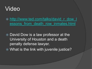 International and comparative juvenile justice | PPTX