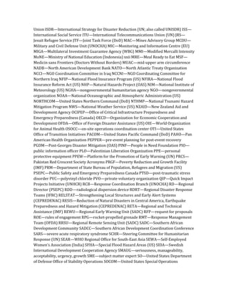 International and Humanitarian Disaster Management Discussion.docx