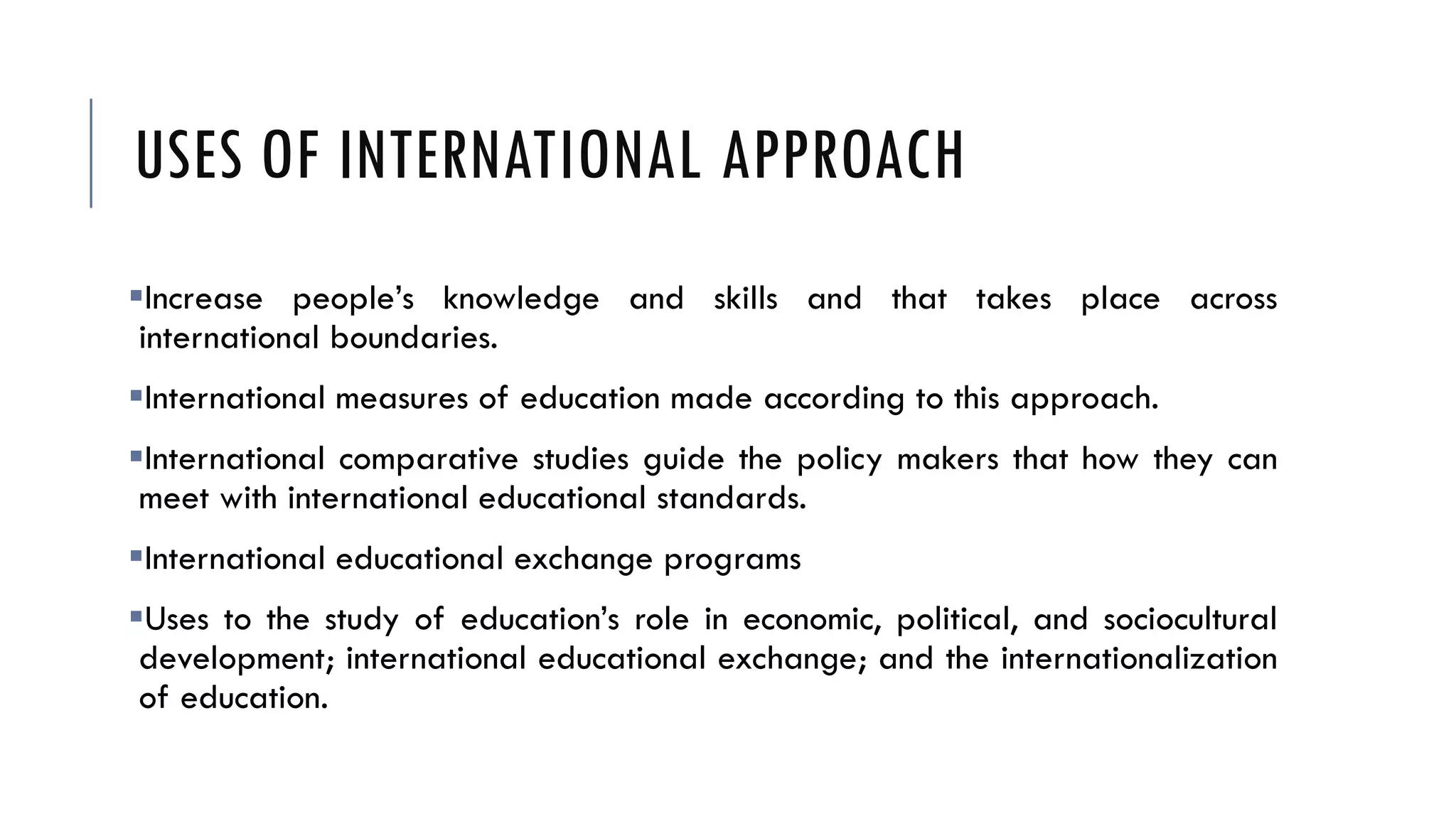International approach in comparative education | PDF