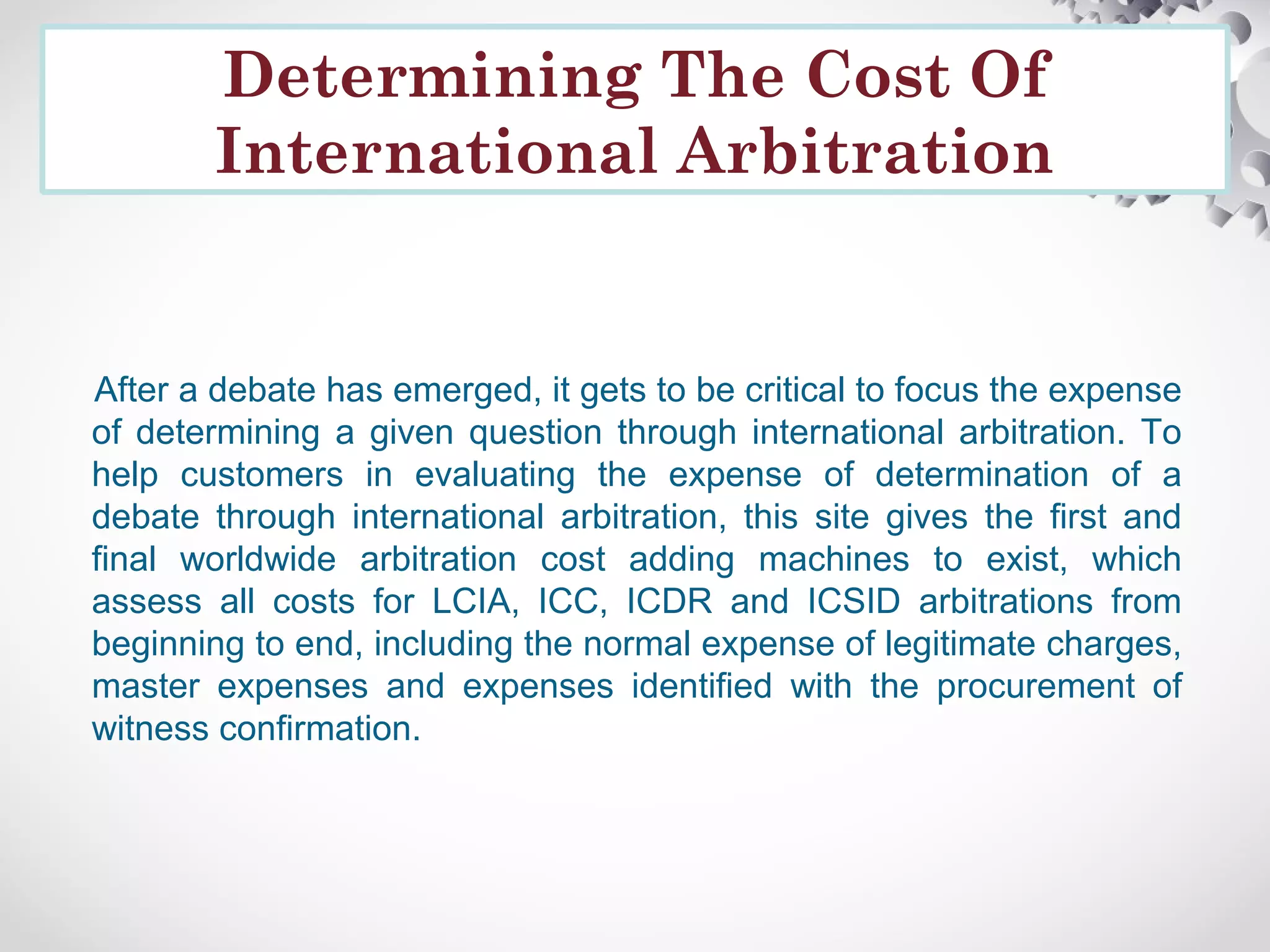International Arbitration Overview | PPT
