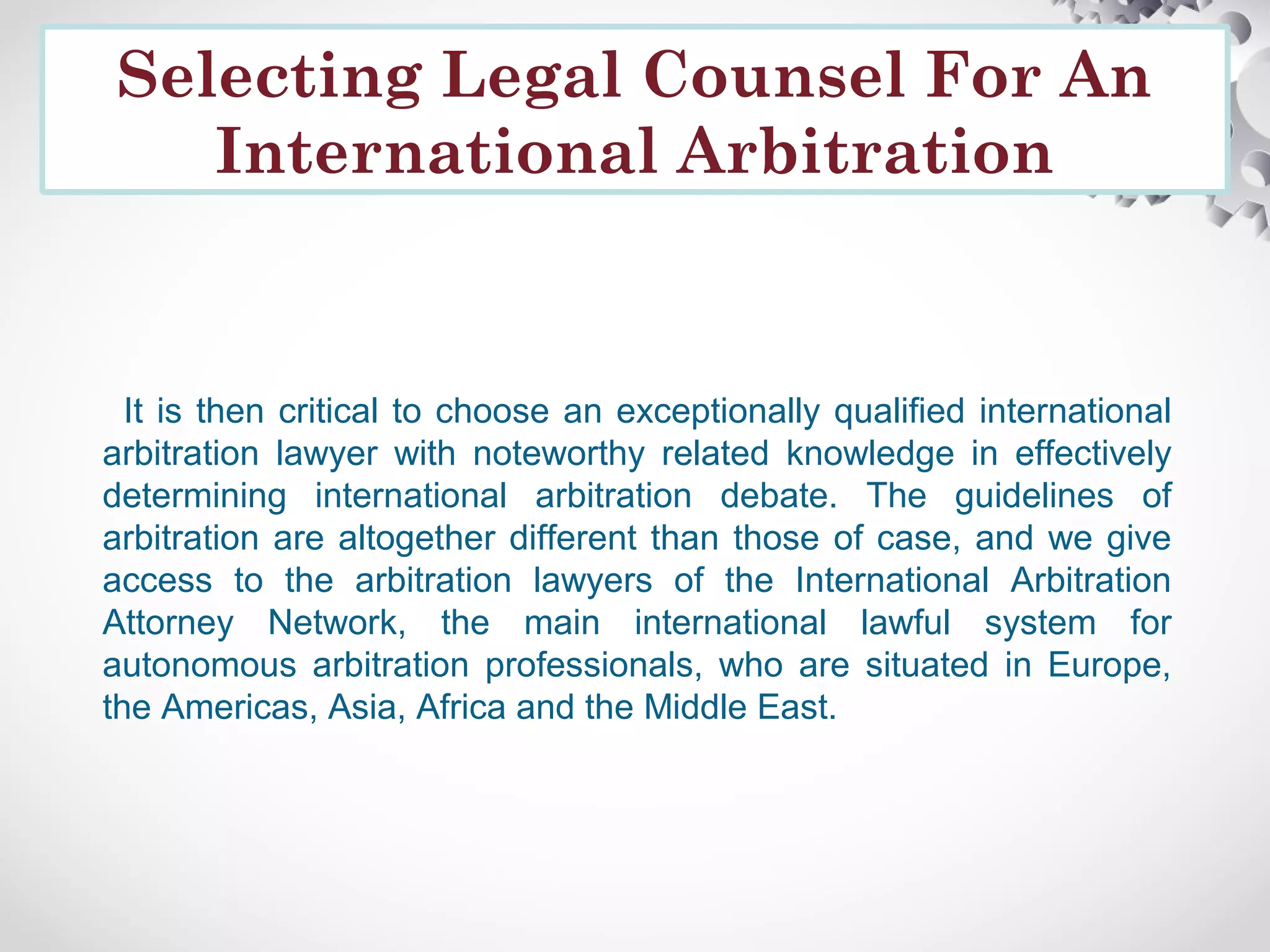 International Arbitration Overview | PPT