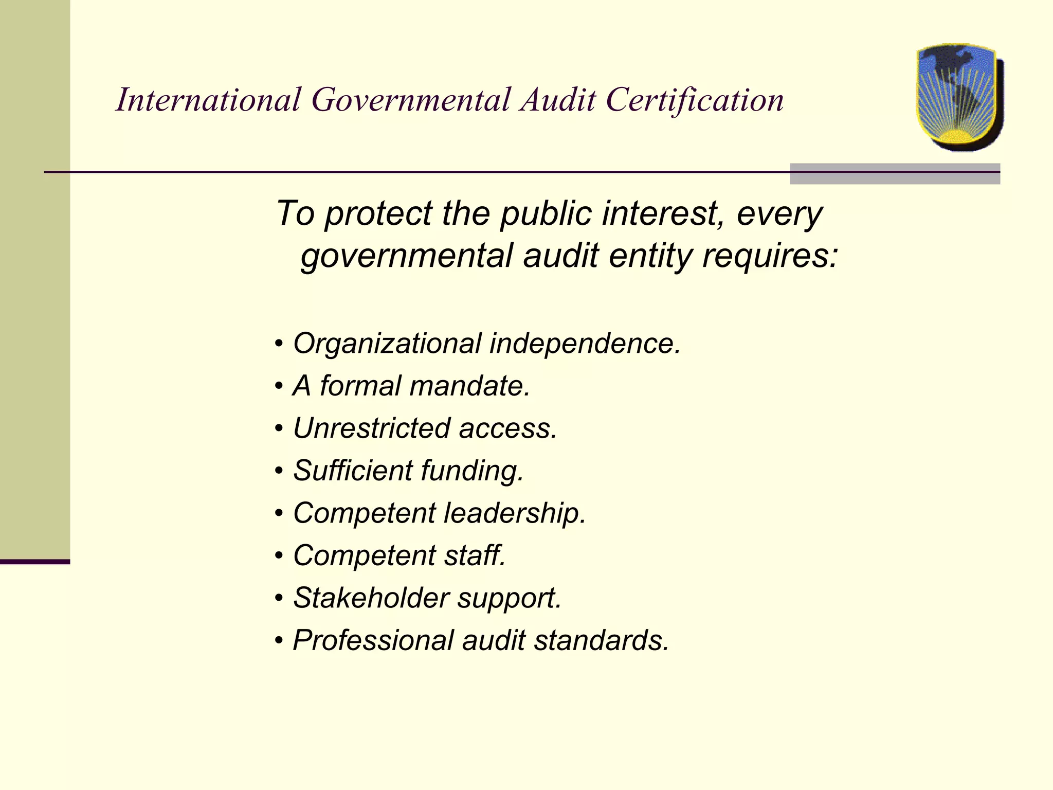 International audit certification | PPT