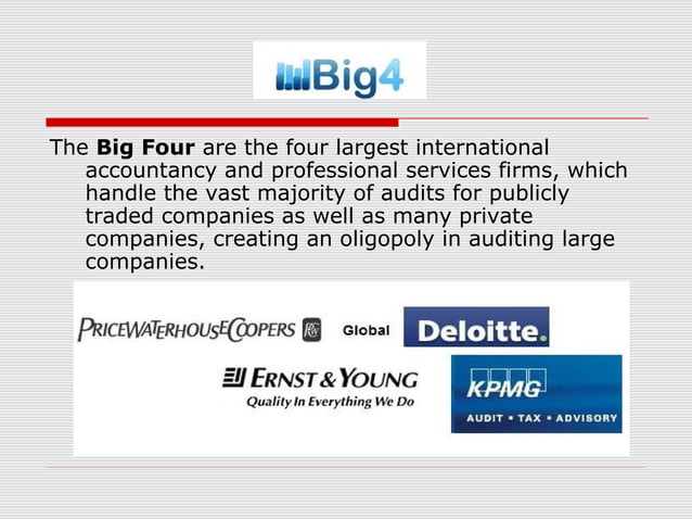 International Auditing Organizations – Big Four | PPT