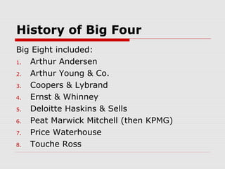 International Auditing Organizations – Big Four | PPT