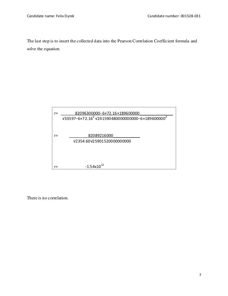 Ib Correlation Coefficient Formula