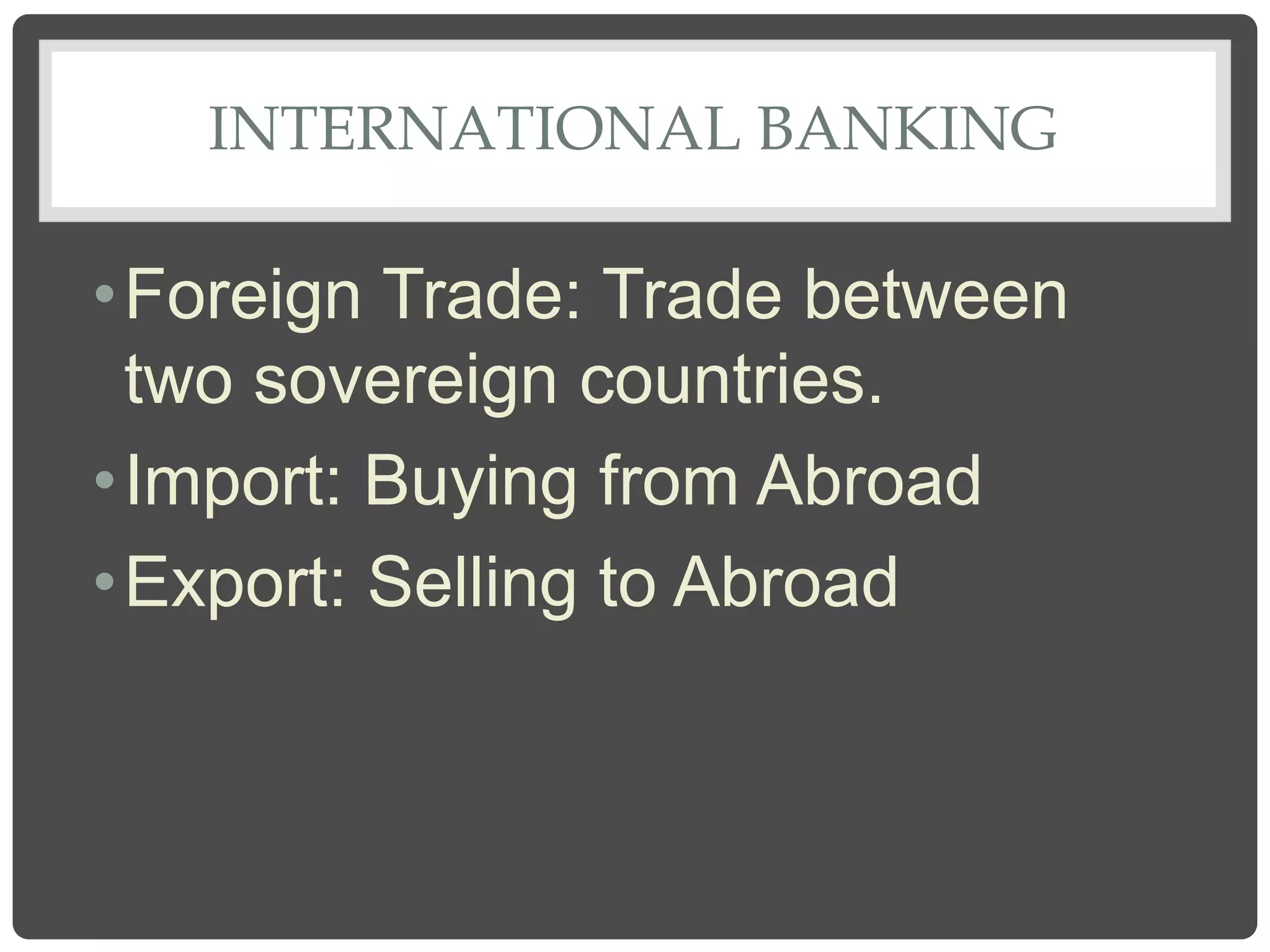 International banking | PPTX