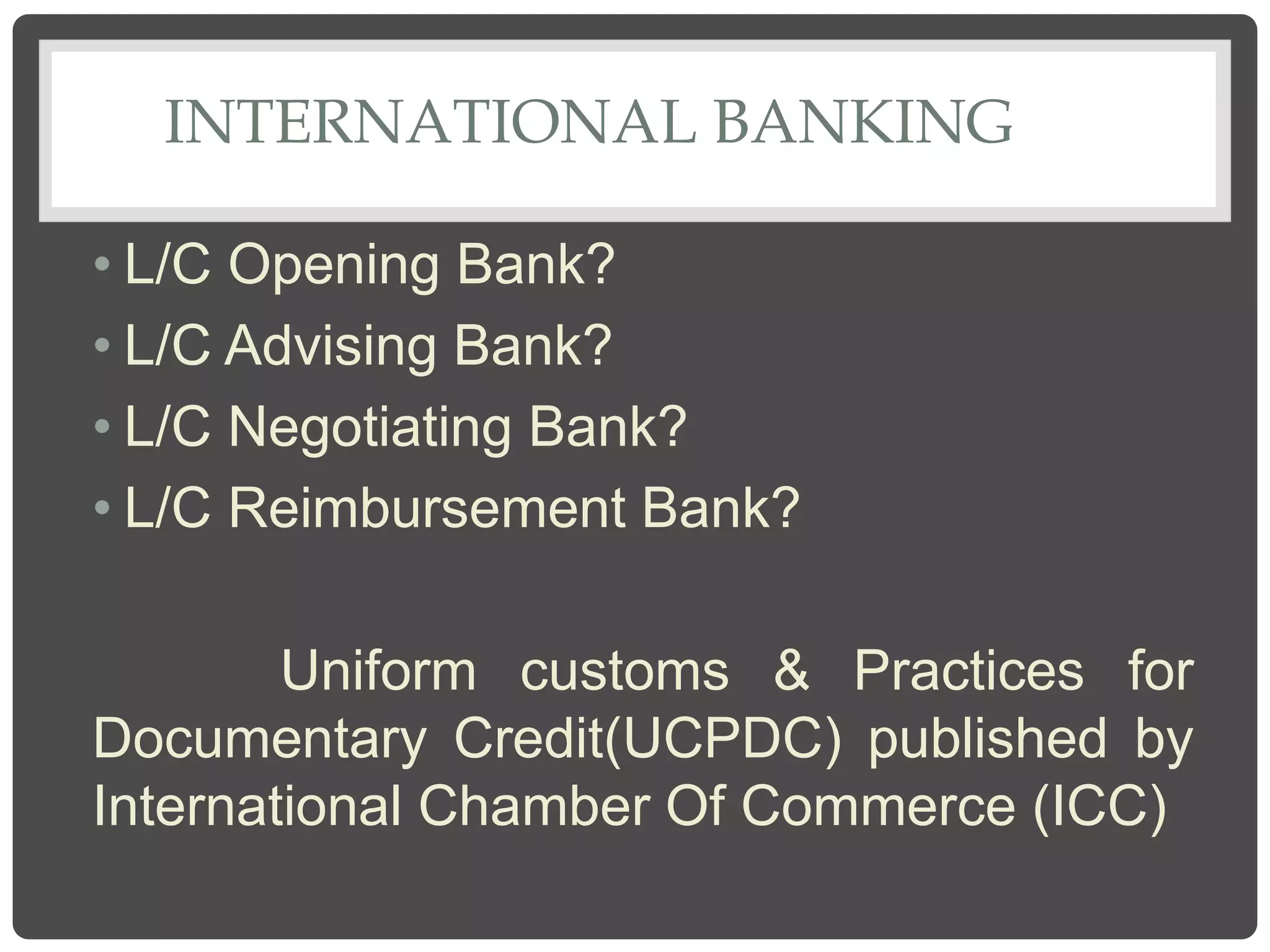 International banking | PPTX