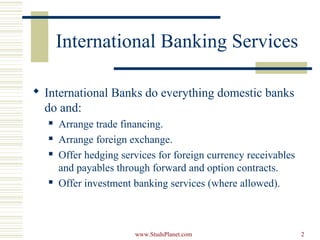 International banking and money market | PPT