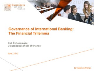 Governance of International Banking: The Financial Trilemma | PDF ...