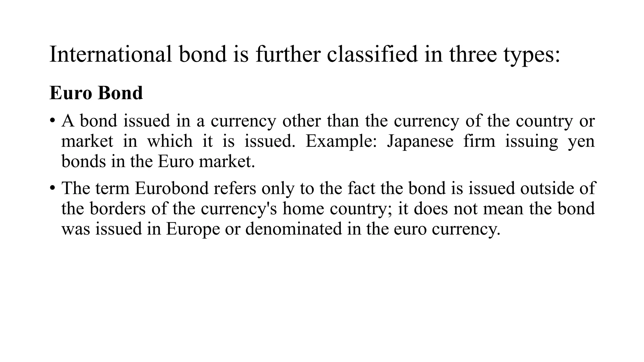 International bond market | PPTX