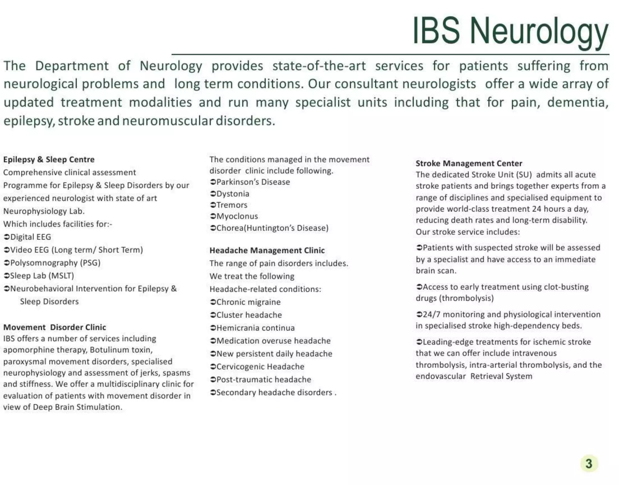 IBS Hospital "A Complete Hospital of Neurology, Neurosurgery ...