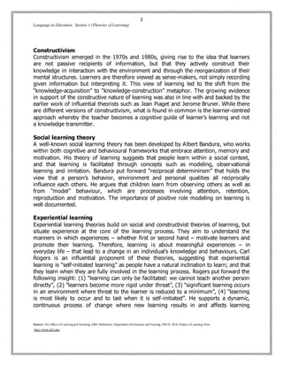 International bureau of education (Unit: 1Theories of Learning) | DOCX