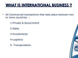 International business final ppt MBA | PPT