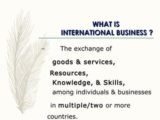 International busines approaches | PPT
