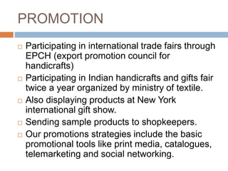 International business : MARKETING HANDICRAFTS | PPTX