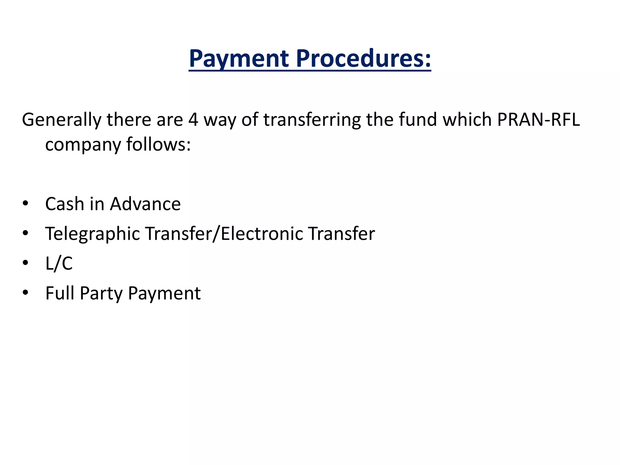 Entry modes of Pran RFL company into oversease market | PPTX