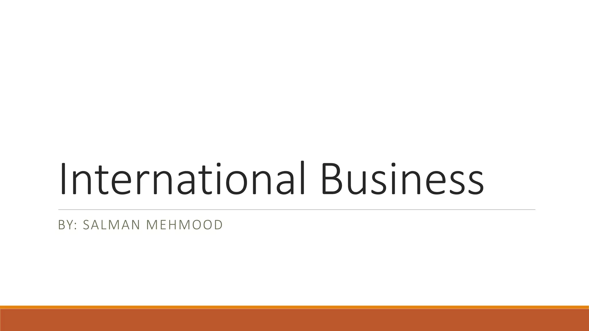 IBM-International Business Management | PPT