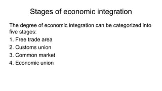International business, Economic Integation | PPTX