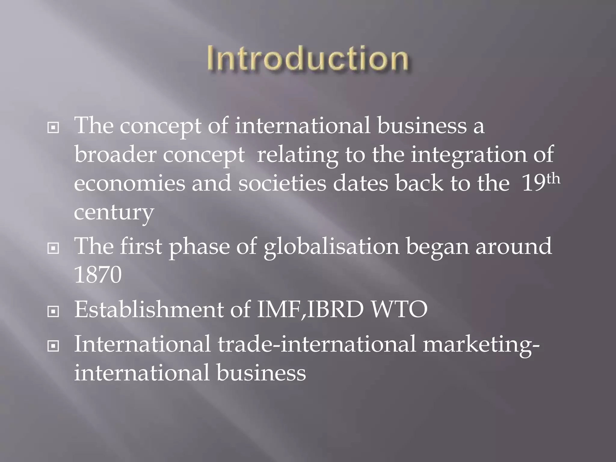 International business | PPTX