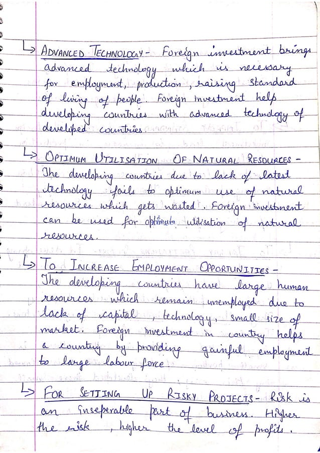 International business | Hand Written Notes | B.com | by Ritish bedi # ...