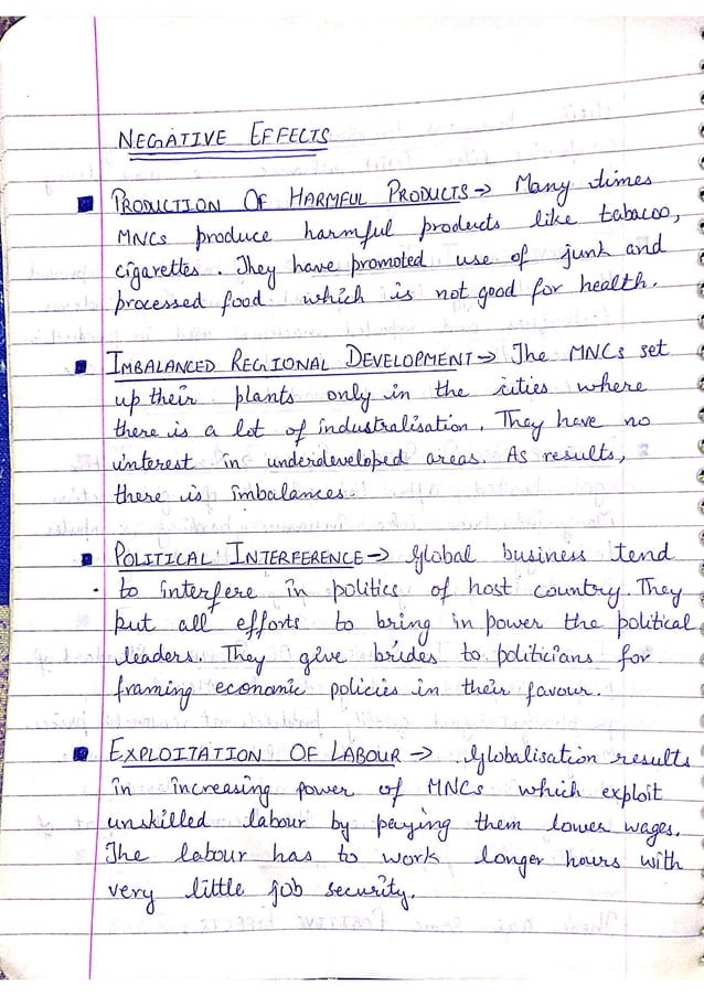 International business | Hand Written Notes | B.com | by Ritish bedi # ...
