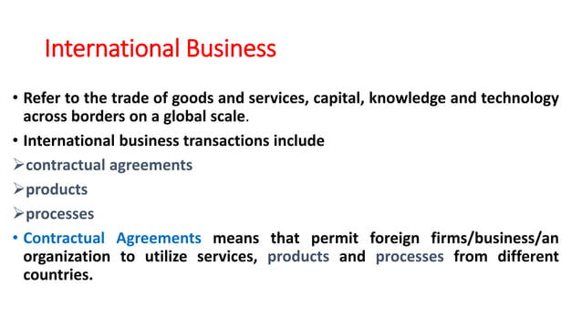 International Business and importance in detail to understand the ...