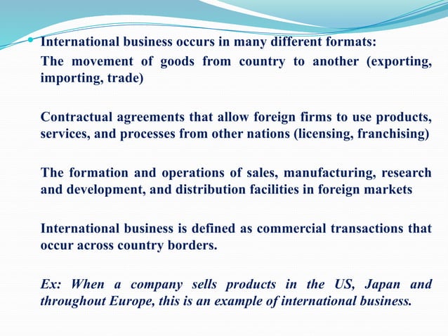 International Business meaning definition and characteristics | PPTX ...