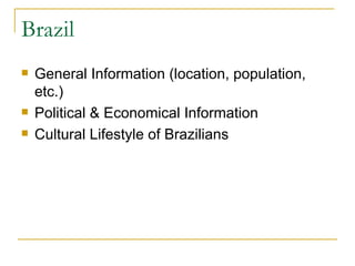 International Business Brazil Slides | PPT