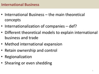 International business main theories | PPTX