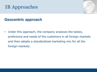 International business overview & modes | PPT