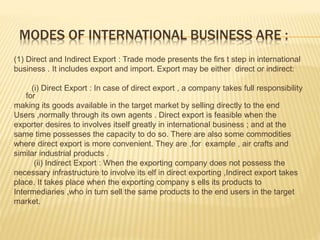 International business 1 | PPTX
