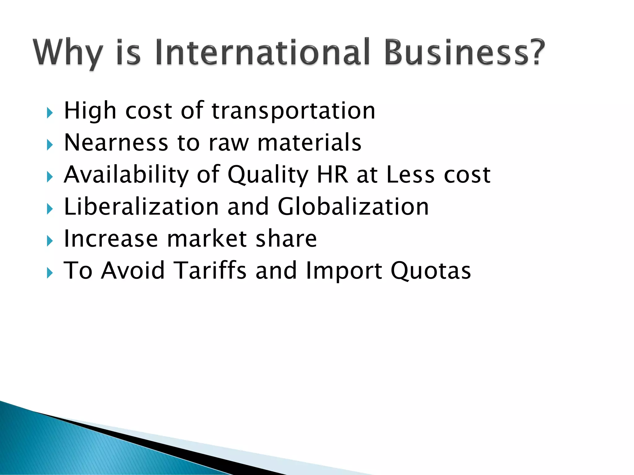 International business:Introduction | PDF