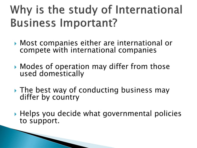 International business:Introduction | PDF