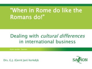 International business and cultural differences | PDF