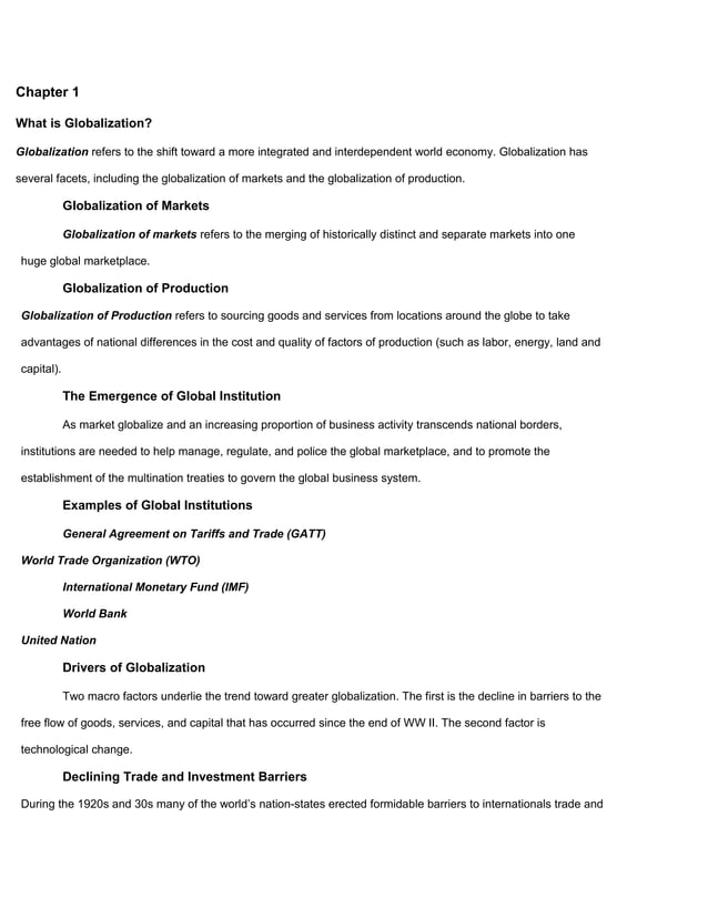 International business chapter 1 | DOC
