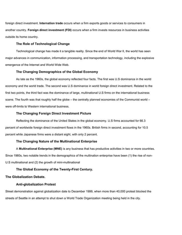 International business chapter 1 | DOC