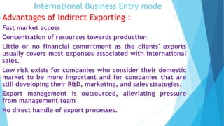 International business entry mode | PPTX