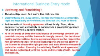 International business entry mode | PPTX