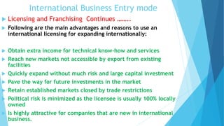 International business entry mode | PPTX