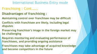 International business entry mode | PPTX