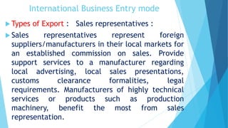 International business entry mode | PPTX