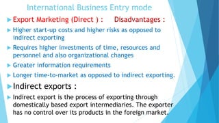 International business entry mode | PPTX