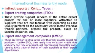International business entry mode | PPTX